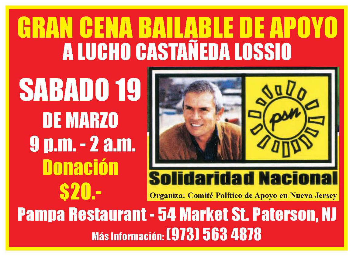 AVISO CENA BAILABLE SABADO 19 – Nuestra Gente Digital